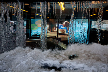 Liquid-infused nanostructured surfaces with extreme anti-ice and anti ...