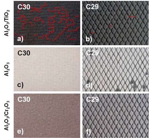 Thermally sprayed diffusion barrier coatings on C/C light-weight ...