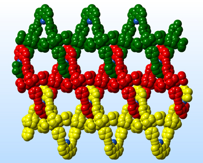 Chains, Necklaces and Weaving Chain-link Grids from Self-Assembly Reactions