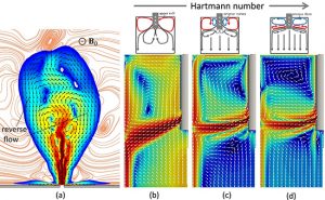 Reverse flows and flattening of a submerged jet under the action of a ...