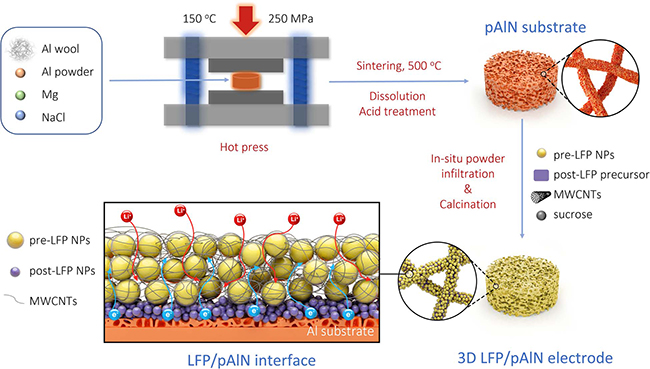 Binder-Free 3D LiFePO4/Porous Aluminum Network Electrodes for High ...